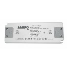 Converter Led 60W Tensione Costante 230V-12V Termoplastico Lampo LS12TP60W
